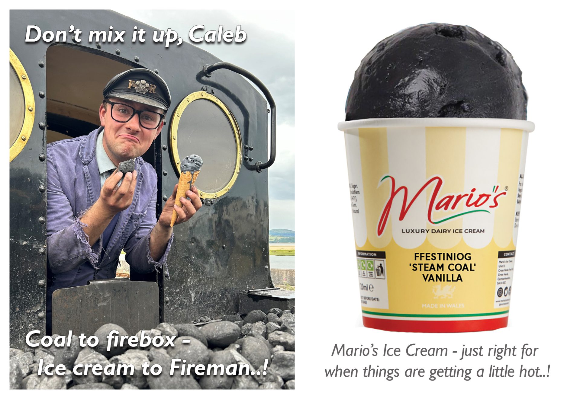 Ffestiniog 'Steam Coal' Ice Cream Launched In Time For Summer! - Ffestiniog & Welsh Highland ...